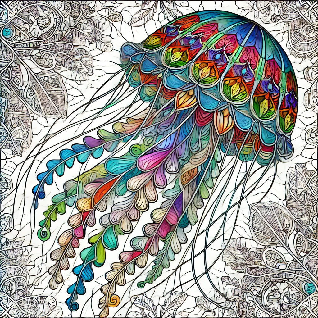Create a Splash with This Free Jellyfish Coloring Page – Feisty Mom Designs